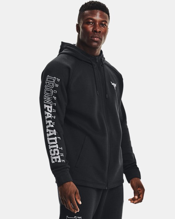 Men's Project Rock Charged Cotton® Fleece Full-Zip Hoodie Men's Project Rock Charged Cotton® Fleece Full-Zip Hoodie